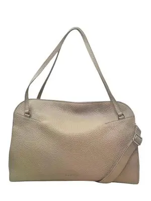 ORTIGNI Medium Lido Soft Leather Shoulder Bag - Neutrals
