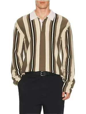 Guest In Residence Striped Cashmere Rugby - Grey