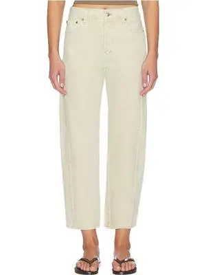 Madewell Pieced Barrel Jeans - Tan