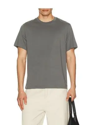 FRAME Short Sleeve Light Cotton Tee In . Also - Grey