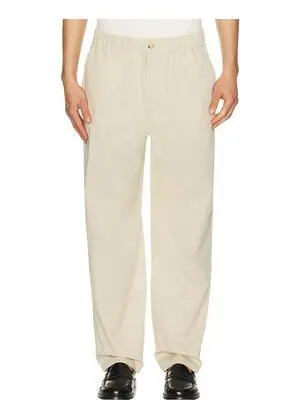 FRAME Relaxed Cotton Trousers Beige