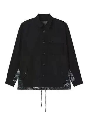 MUSIUM DIV. Paisley Panel Pocket Shirt - Black