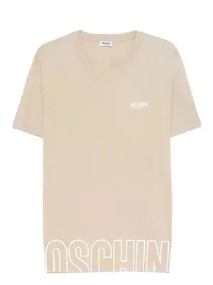 Moschino Logo T-shirt - Neutrals