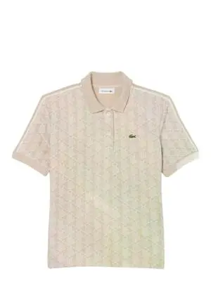 Lacoste Monogram-patterned Polo Shirt - Neutrals