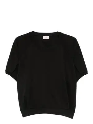 DEHA Short-sleeve T-shirt With Pleated Detailing - Black