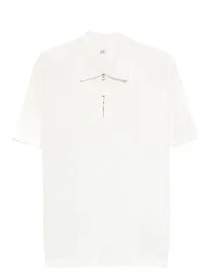 C.P. COMPANY Zip-up Polo Shirt - Neutrals
