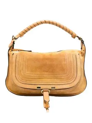 Chloé Small Marcie Topstitched-handle Tote - Brown