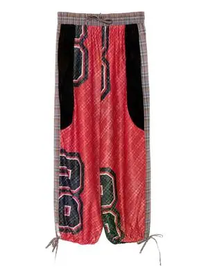 CHOPOVA LOWENA Plaid Panelled Trousers - Black