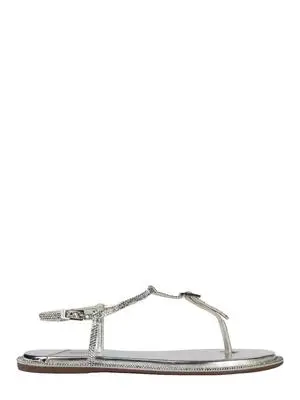 LE SILLA Sahara Flat Sandals Silver