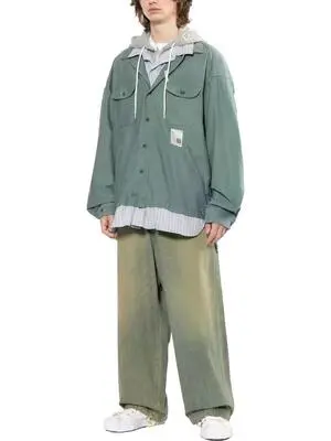 Mihara Yasuhiro Striped Hooded Jacket - Blue
