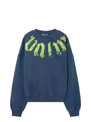 Palm Angels Oversized Logo Sweatshirt - Blue