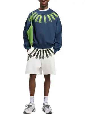 Palm Angels Oversized Logo Sweatshirt Blue