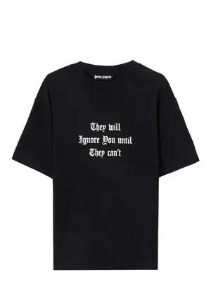 Palm Angels Print Ribbed T-shirt Black