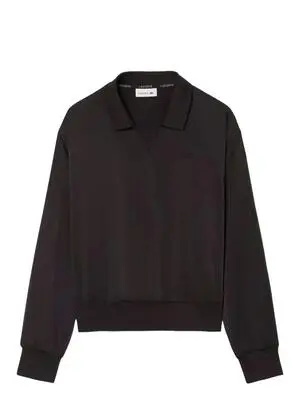 Lacoste Relaxed-fit Satin Polo Top - Brown