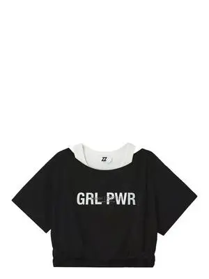 Izzue Layered-design T-shirt - Black