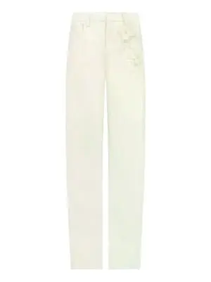 David Koma Floral Appliqué Trousers - Neutrals