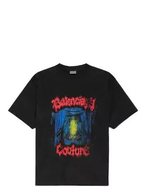 Balenciaga Printed Short-sleeve T-shirt - Black
