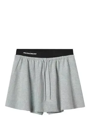MINI CREAM Drawstring Mini Skirt - Grey