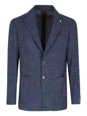 L.B.M. Jack Patch-pocket Single-breasted Blazer Blue