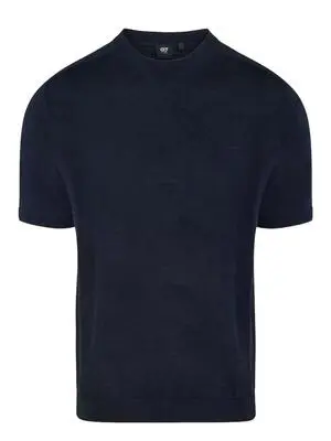 ALPHA TAURI Textured T-shirt Blue