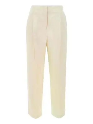 BOSS Pleated Straight Trousers - Neutrals