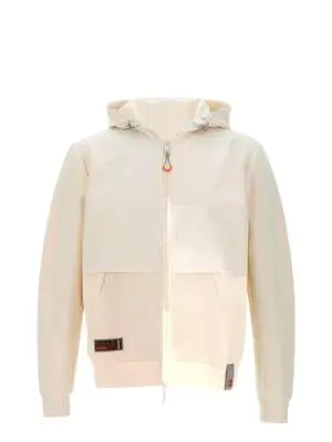 DEKKER Drawstring Hooded Zip-fastening Sweatshirt - Neutrals