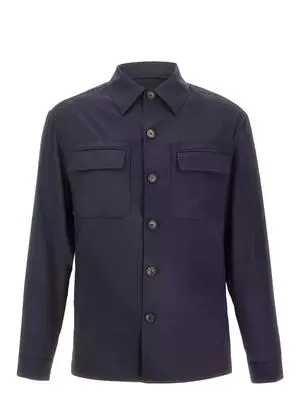 Pal Zileri Chest Pocket Button Jacket - Blue