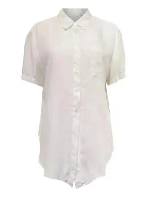 Theory Short-sleeve Linen Shirt - White