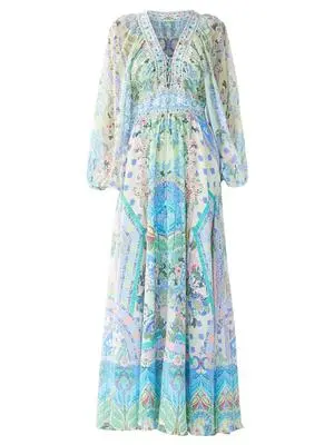 Camilla Midsummer Mosaics Maxi Dress - Blue