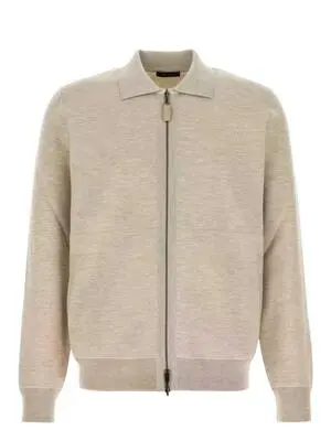 Brioni Zip-up Cardigan - Neutrals
