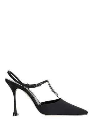 Manolo Blahnik Truta Rhinestone-embellished Pumps - Black