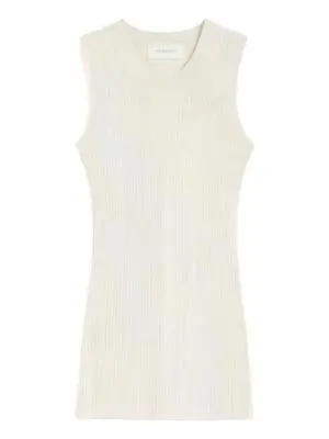Sportmax Ribbed Knit Tank Top - Neutrals