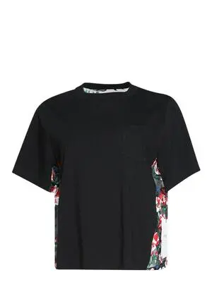 Sacai Floral Tee - Black