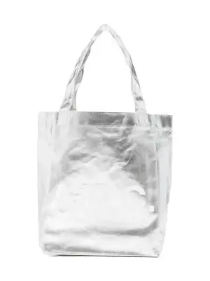 A.p.c. Small Lou Logo-detail Tote Bag - Silver