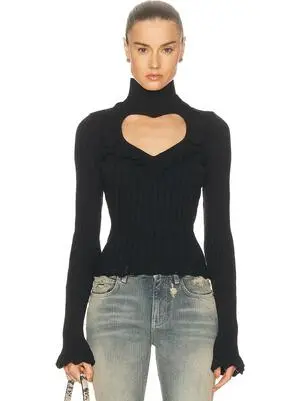 Balenciaga Heart Top - Black