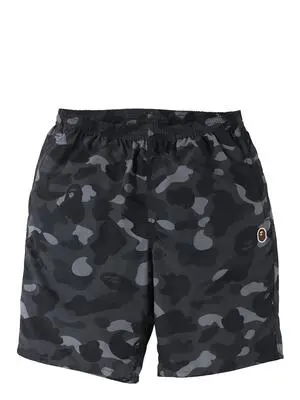 A BATHING APE Camo Beach Shorts Black