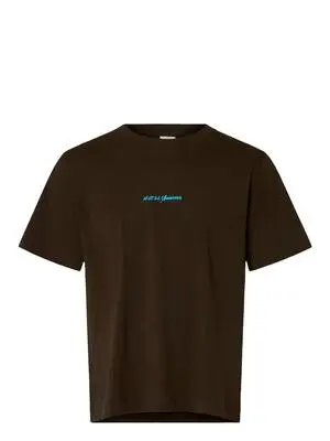 SELECTED Graphic-print T-shirt - Brown