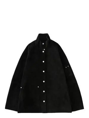 Studio Nicholson Press-stud Suede Jacket - Black