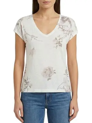 Avant Toi Avant Toi T-Shirt With Floral Print Blue