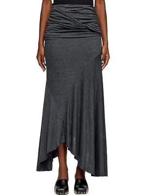 GANNI Draped Maxi Skirt - Phantom
