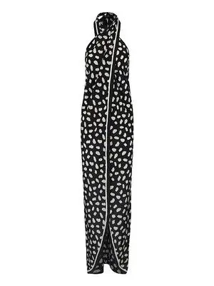 Johanna Ortiz Silent Water Silk Top - Black/ecru