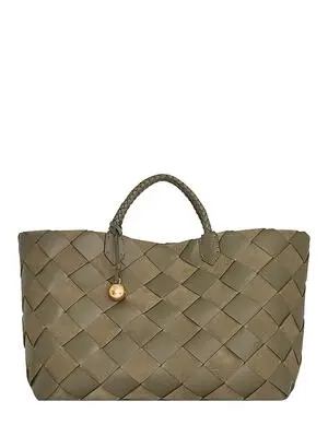Rebecca Minkoff Frankie Large Woven Leather Tote Bag - Willow
