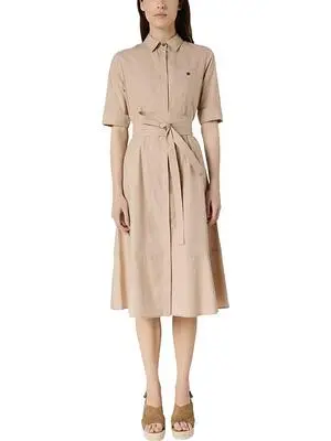 Gerard Darel Rana Belted Shirtdress - Camel