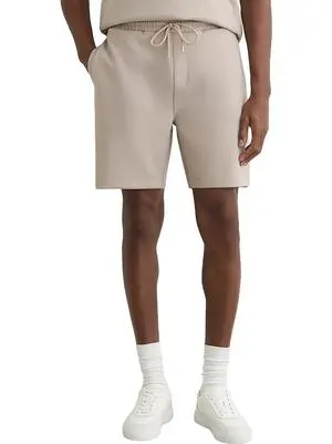 REISS Reid Drawstring Shorts - Stone