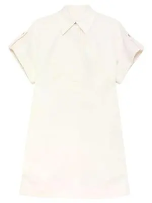 JOSEPH Collared Mini Dress - Neutrals