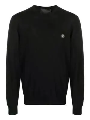 Philipp Plein Logo Plaque Jumper - Black
