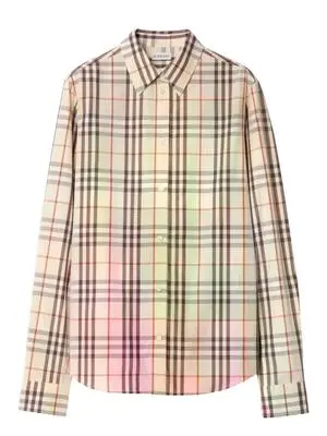 Burberry Check-pattern Long-sleeve Shirt - Neutrals