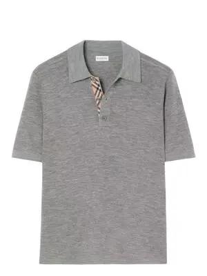 Burberry Wool Polo Shirt - Grey