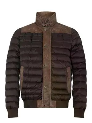 MOORER Raised-Collar Padded Jacket