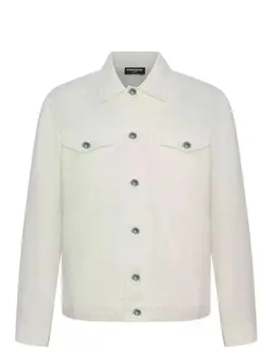 FRANZESE COLLECTION Flap-pocket Linen Shirt Jacket - Neutrals